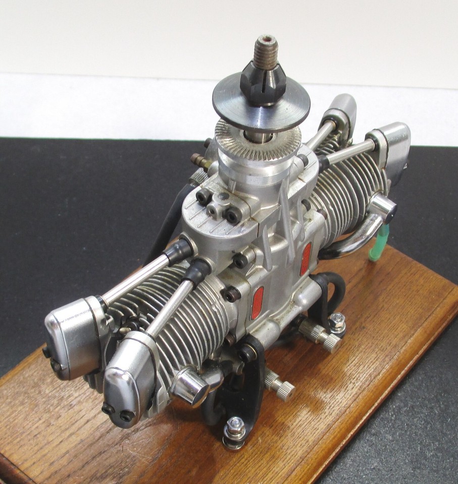 SAITO FA-130T 21.24cc Flat Twin Hemi Head 4 Cycle Glow Engine for R/C ...