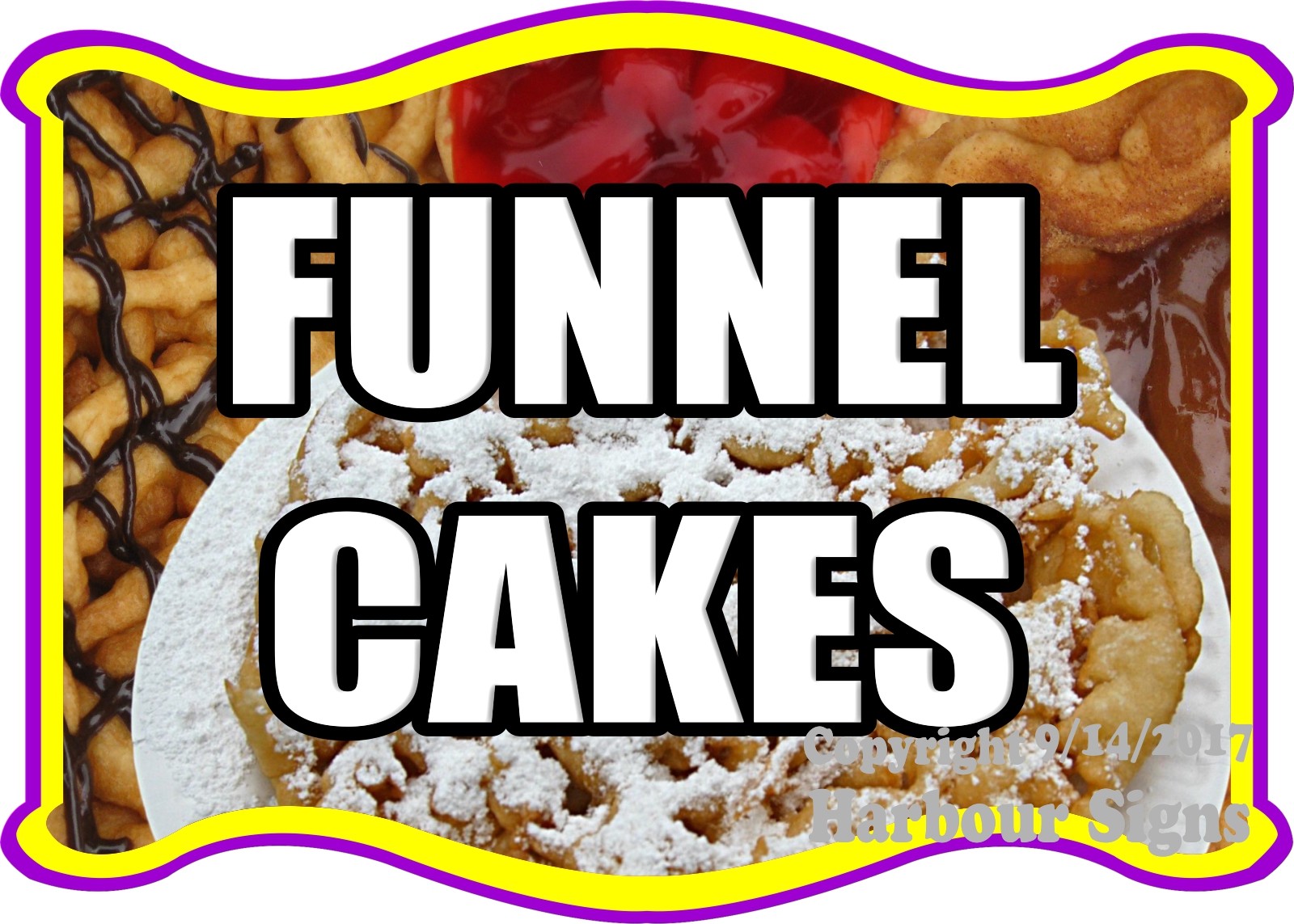Funnel Cakes DECAL (Choose Your Size) Food Truck Concession Vinyl ...