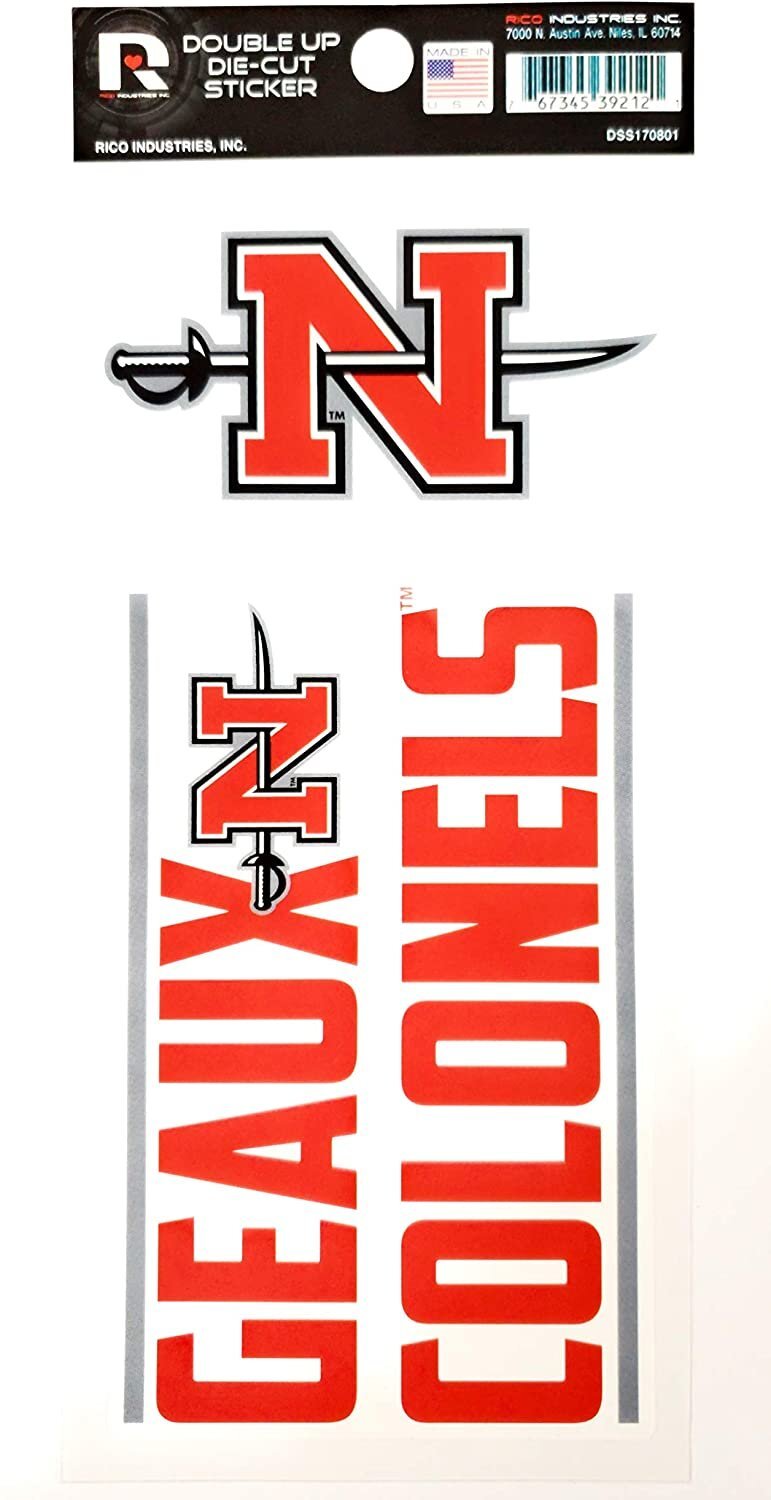 Nicholls State University Colonels 2-Piece Double Up Die Cut Sticker ...