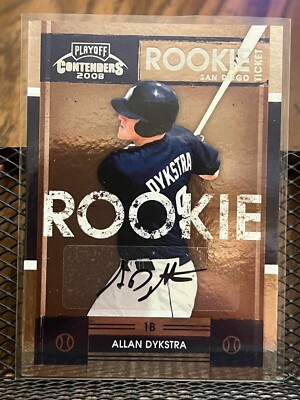ALLAN DYKSTRA 2008 PLAYOFF CONTENDERS SAND DIEGO PADRES ROOKIE ...