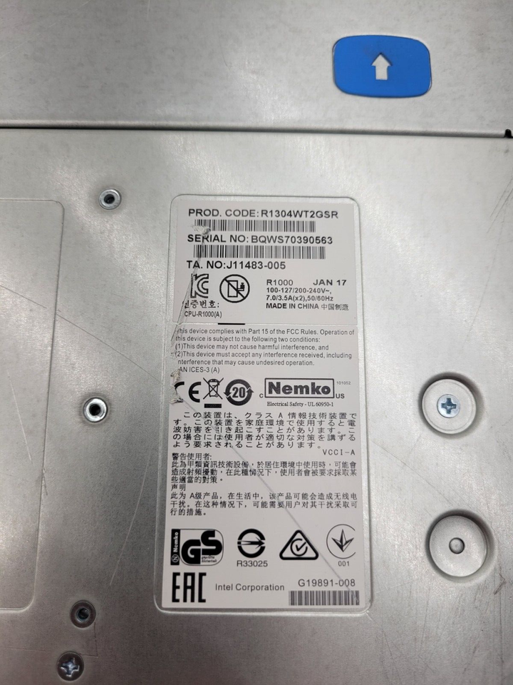 Intel S2600WT 1U 4-Bay LFF Workstation Server 2X E5-2699v4 256Gb RAM ...