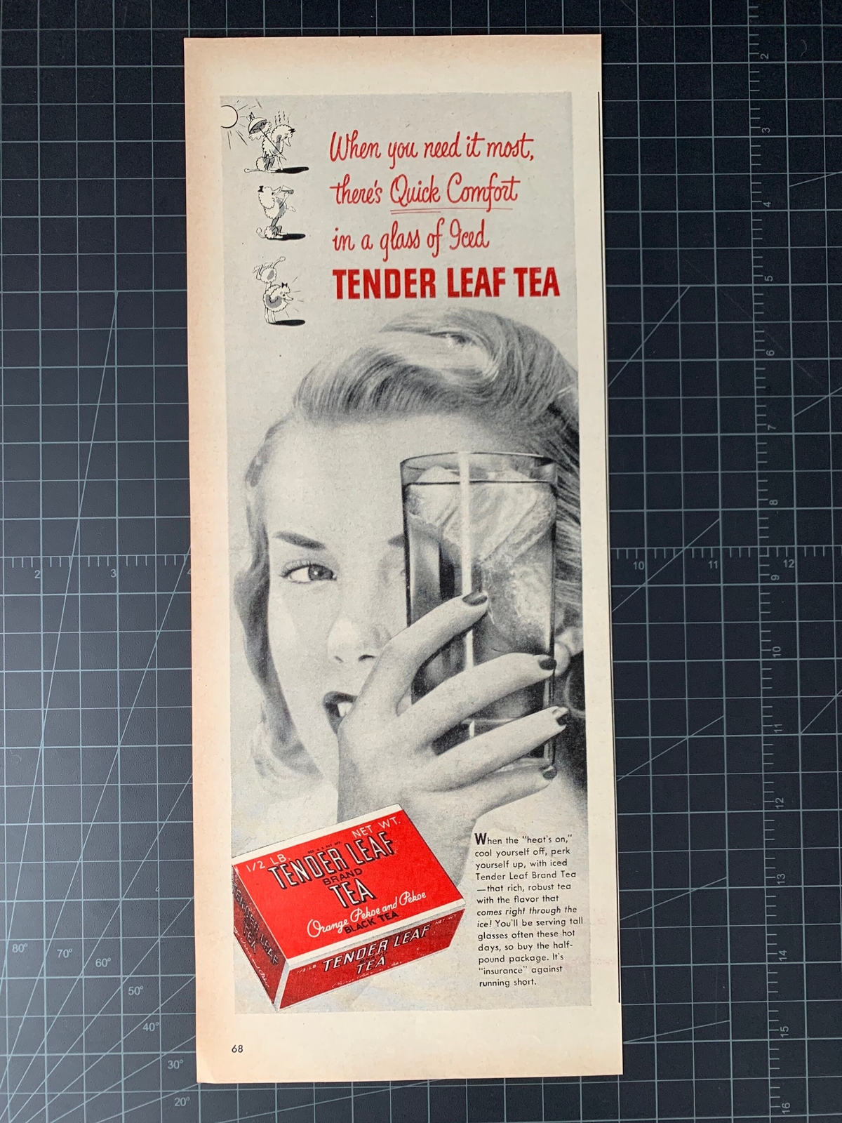 Vintage 1946 Tender Leaf Tea Print Ad | eBay