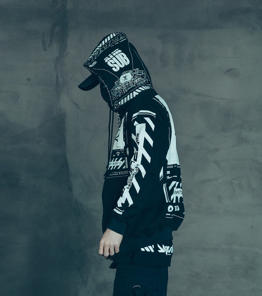 Niepce Unisex Cyberpunk X2 Techwear Jacket Streetwear Graphic Coat with ...