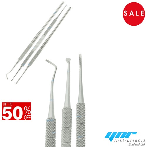 3 Pcs YNR Podiatry Set - Swan Neck Probe / Fine & Double Ended Blacks ...