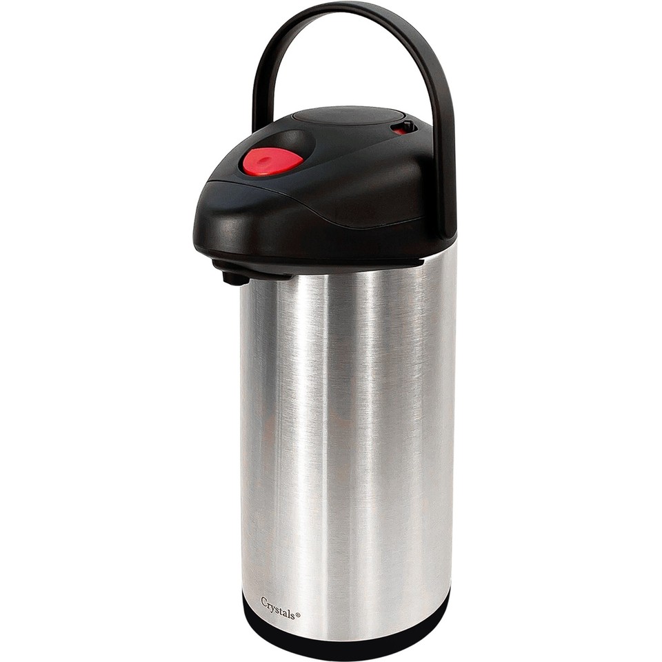 3L/5L LIT STAINLESS STEEL AIRPOT HOT TEA COFFEE DRINKS VACUUM FLASK JUG ...