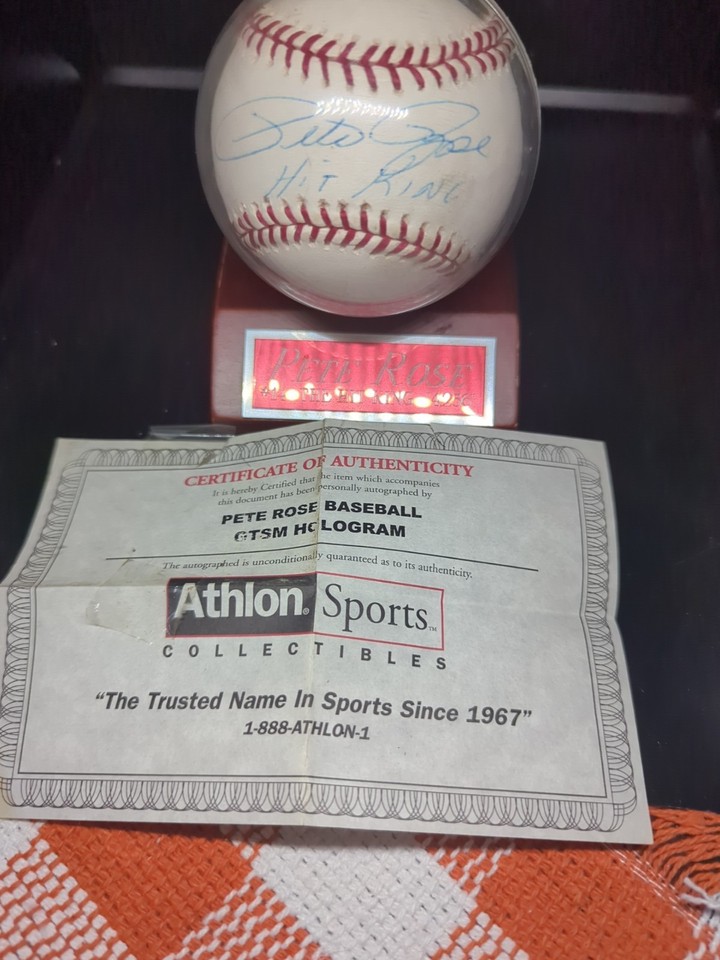 AUTHENTIC PETE ROSE REDS 4256 HIT KING SIGNED AUTO BASEBALL | eBay