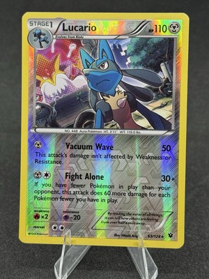 Pokémon TCG Lucario Fates Collide 63/124 Reverse Holo Rare LP-NM | eBay ...