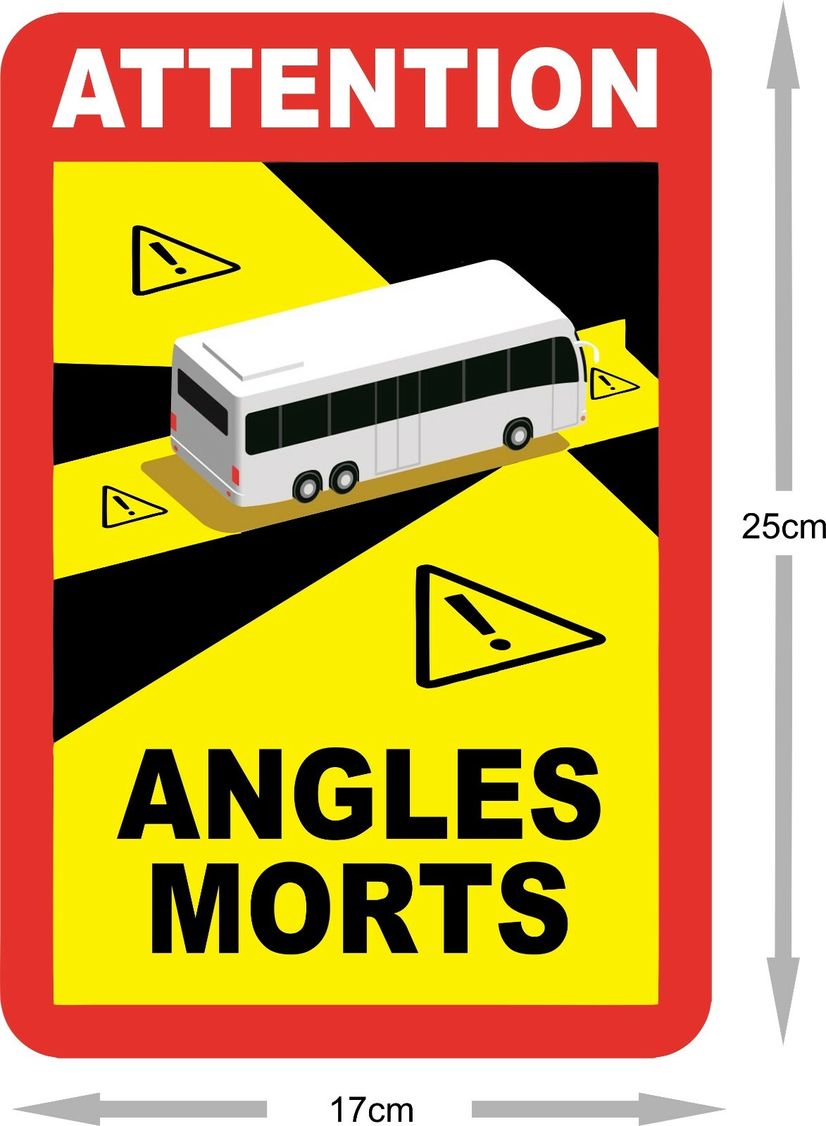 5 X Bus autocollants Stickers attention danger Angles Morts angle FREE POSTAGE | eBay UK