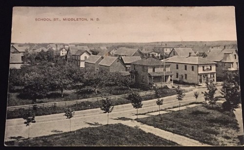 School Street Middleton Nova Scotia C 1907-10 Antique 1 Cent Postcard ...