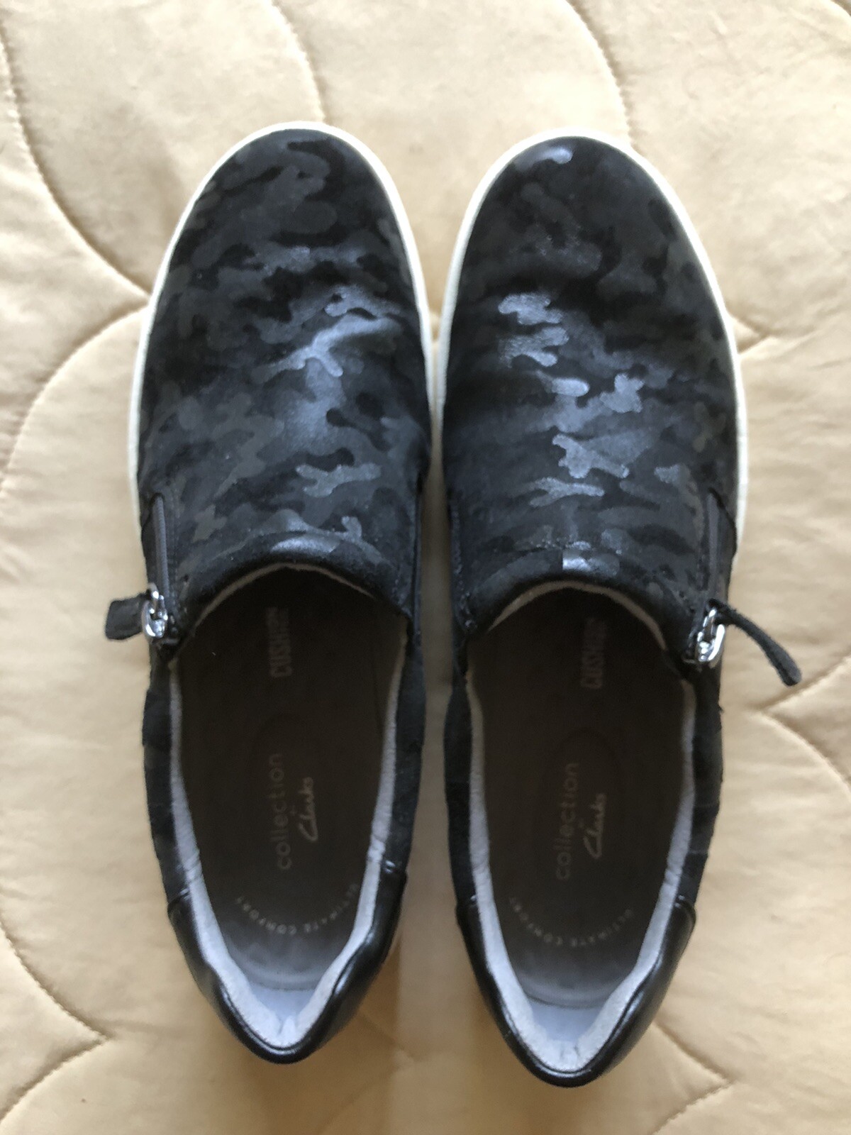 Clarks Collection Layton Step Slip On Sneakers Black … - Gem