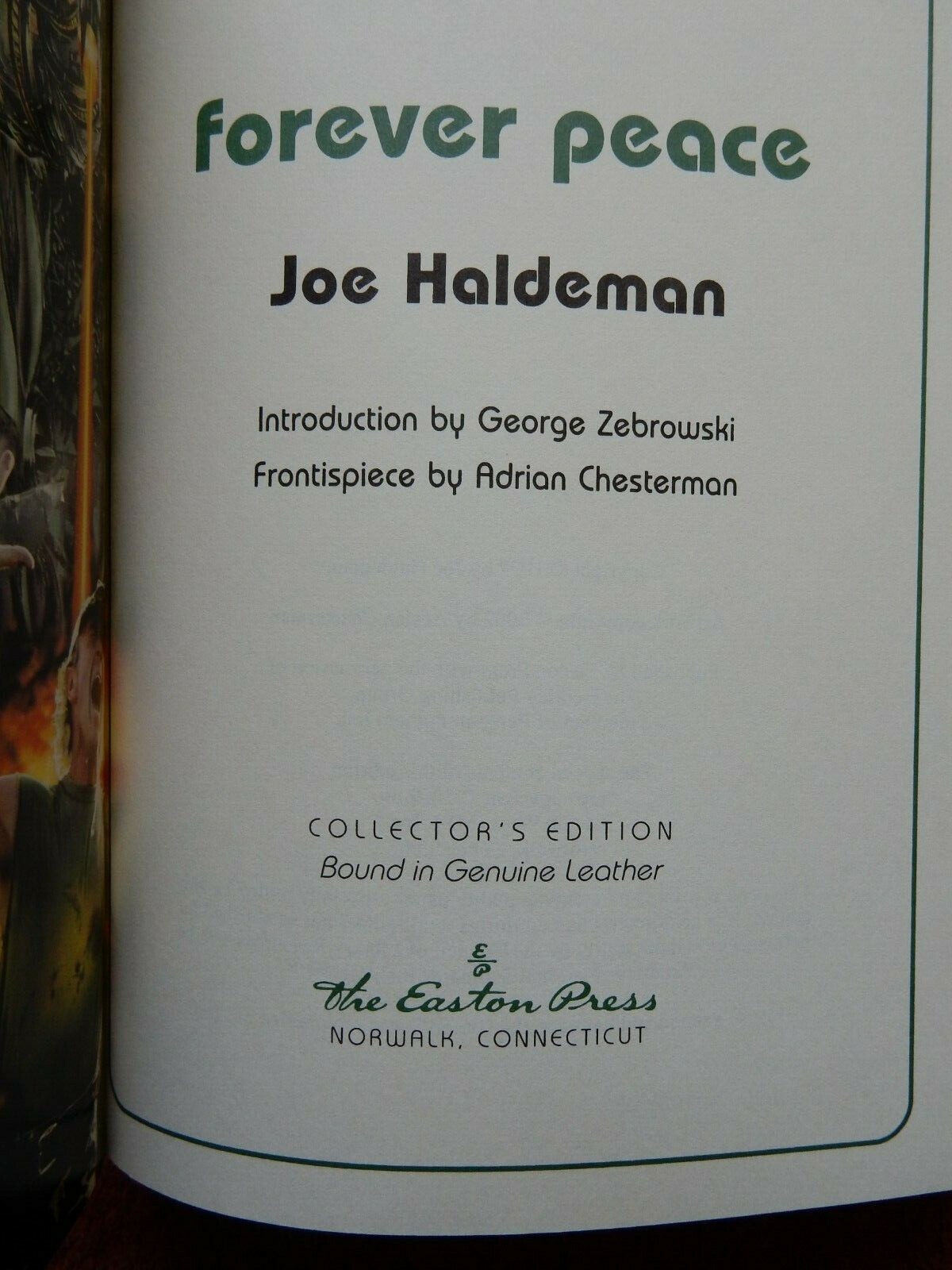 FOREVER PEACE - Joe Halderman - Easton Press - Collectors Edition ...