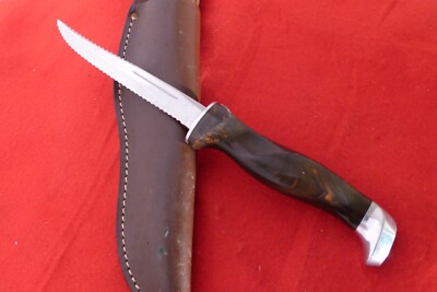 Cutco Olean NY USA 9.75" 1763 B75 serrated fixed blade knife & sheath ...