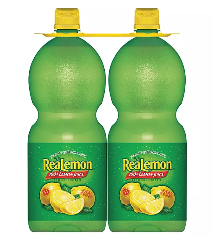 ReaLemon 100% Lemon Juice 2 Pack – 48 oz Bottles Pantry Essential USA ...