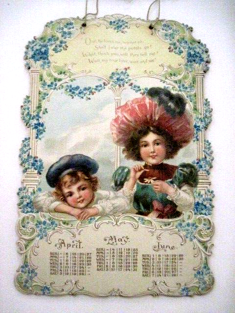 Stunning Die Cut 1902 Calendar "The Palace Window" w/ 4 Pages of 3 ...