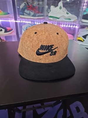Nike SB Cork Dunk Very Rare Snapback Hat Size O/S Black Brown | eBay