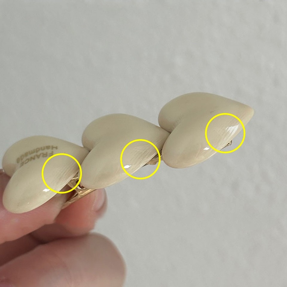 Hair Accessories Wine Red Pure Black Hair Clip Three Little Hearts ...