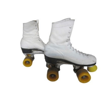 Vintage Womens White Roller Skates Yellow Wheels Size 7 | eBay