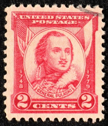 U.S. Used Stamp Scott #690 2c Pulaski. Superb Jumbo. Cancel Clears ...