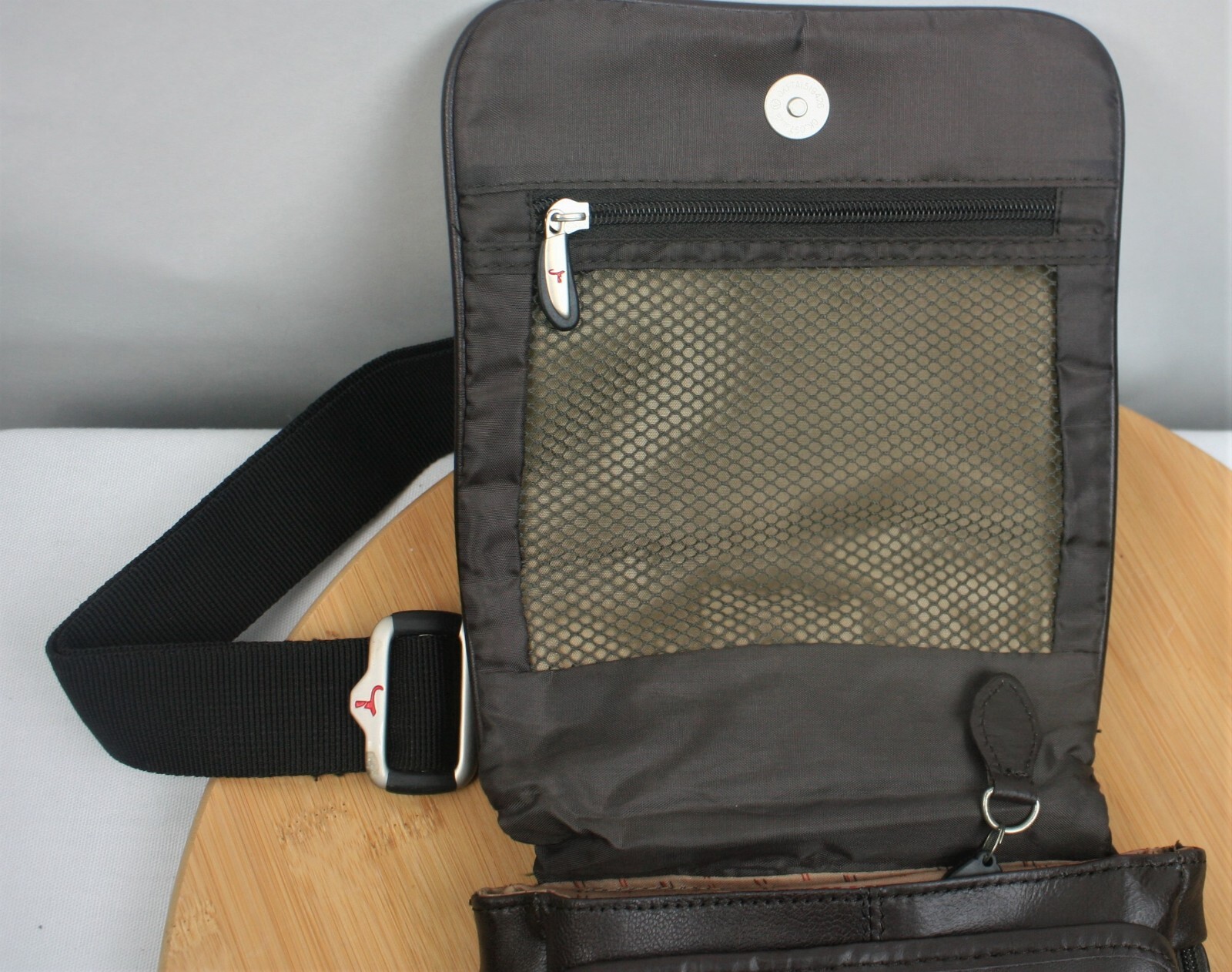 Travelon Brown Leather Sling Bag Travel Organizer Backpack Purse | eBay