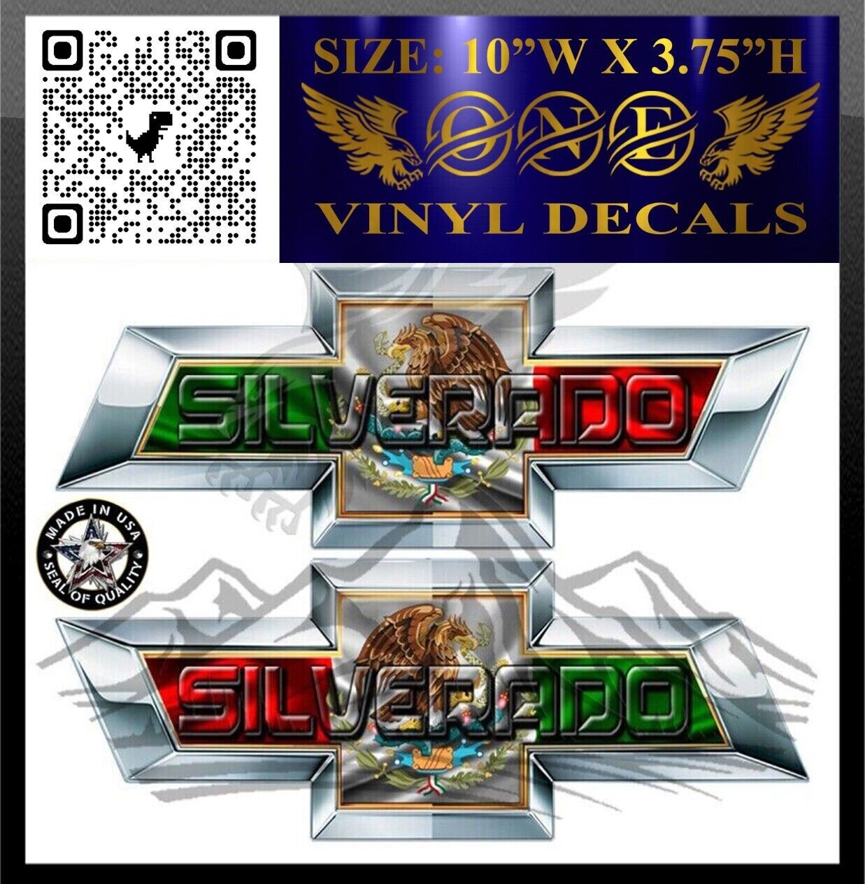 Mexico Flag Decal Mexican Eagle Flag Racing Car Decal Sticker Set of 2 ...