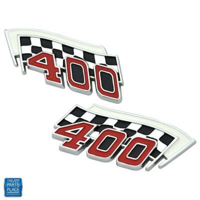 1959-75 All Pontiac Cars Pontiac 400 Flags Fender Emblems Pair | eBay