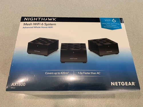 Netgear Nighthawk AX1800 Mesh WiFi 6 System Black (3 Pack) MK63-100AUS ...
