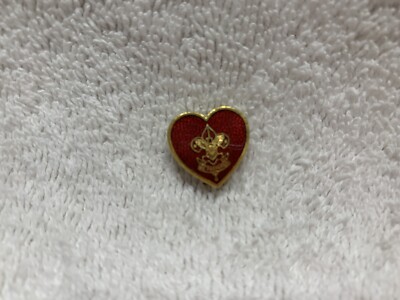 BOY SCOUTS Be Prepared ENAMEL RED HEART Vintage Life Rank Pin | eBay