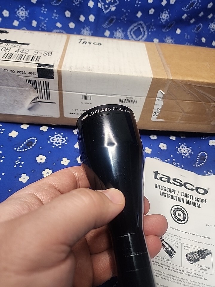 TASCO WORLD CLASS PLUS GLOSS JAPAN TURRET 24X50 RIFLE SCOPE DOT RETICLE ...