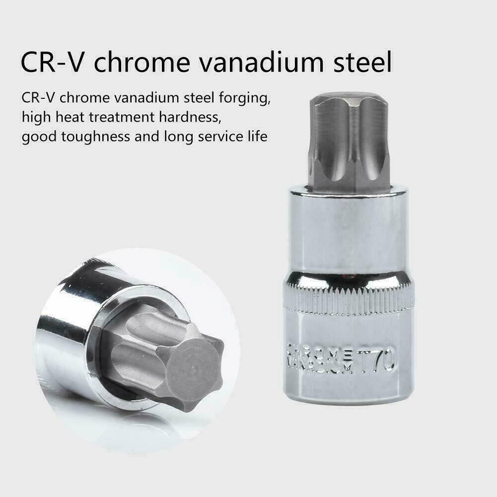 34PCS Drive Male Female Torx Torque Tork Star Bit Chrome Repair Sockets ...