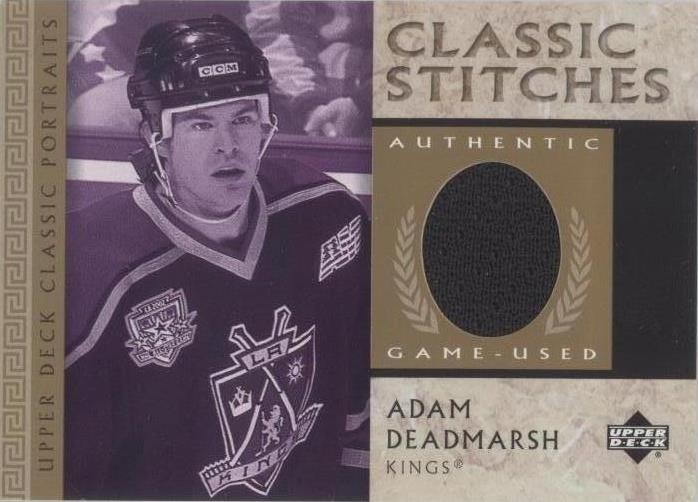 2002-03 Upper Deck Classic Portraits - Classic Stitches Adam Deadmarsh ...