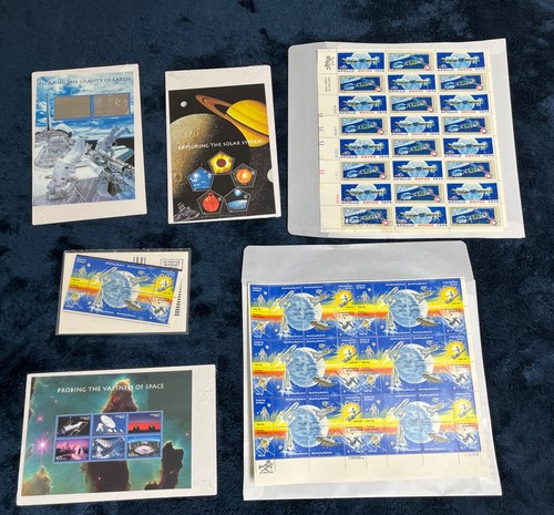 2000 Space Stamps Collection Of 6 Assorted Sheets/set 1975, 1981 Sheets ...