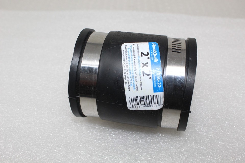 Fernco PlumbQwik 2" x 2" Flexible Coupling For Cast Iron PVC DWV P1056 ...