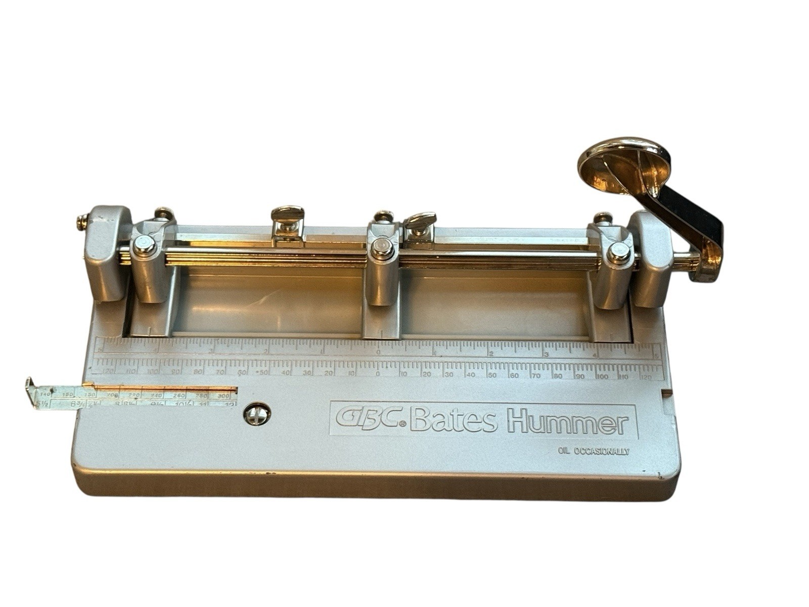 Vintage GBC Bates Hummer Heavy Duty Large 3 Three Hole Punch Adjustable ...