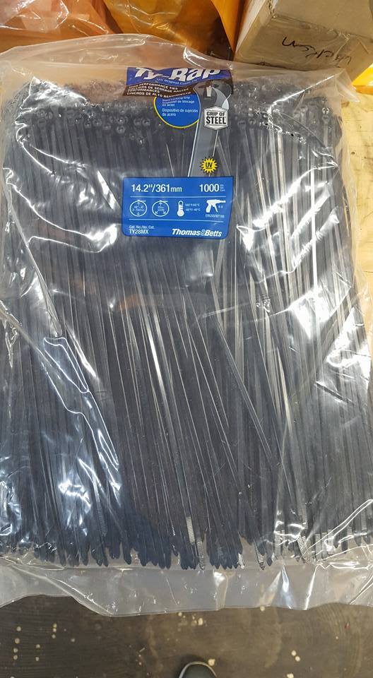 T&B TY28MX TY RAPS BLACK PACK OF 1000 W170 | eBay