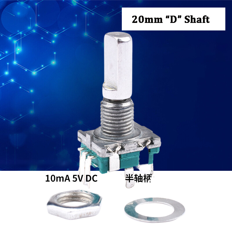 15/20mm Rotary Shaft Encoder EC11 With Push Switch 5 Pin Digital ...