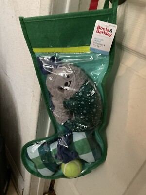 Dog Toy Stocking - Green - M/L - Boots & Barkley: Sloth Rope Bone Ball ...