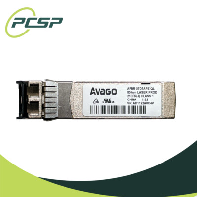 Lot of 8 Avago 8G SR/SW SFP+ Transceiver Module 850nm AFBR-57D7APZ-QL ...