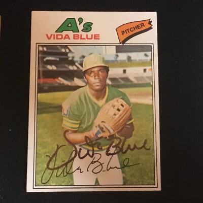 Autographed 1977 Topps Vida Blue TOUGH AUTO. #AB | eBay