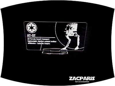 DISPLAY PLAQUE for UCS Lego 10174 AT-ST , ATST Models, etc Clear etched ...