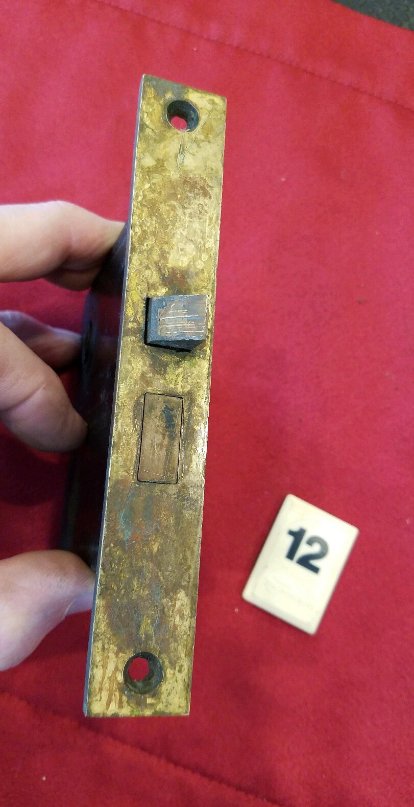 Vtg MORTISE DOOR LOCK SKELETON KEY DEADBOLT BRASS FACEPLATE WORKING ...
