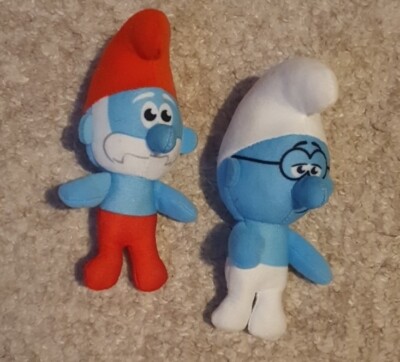 X2 Smurf Blue Male Smurf Plush Soft Toy Figure Doll | eBay UK