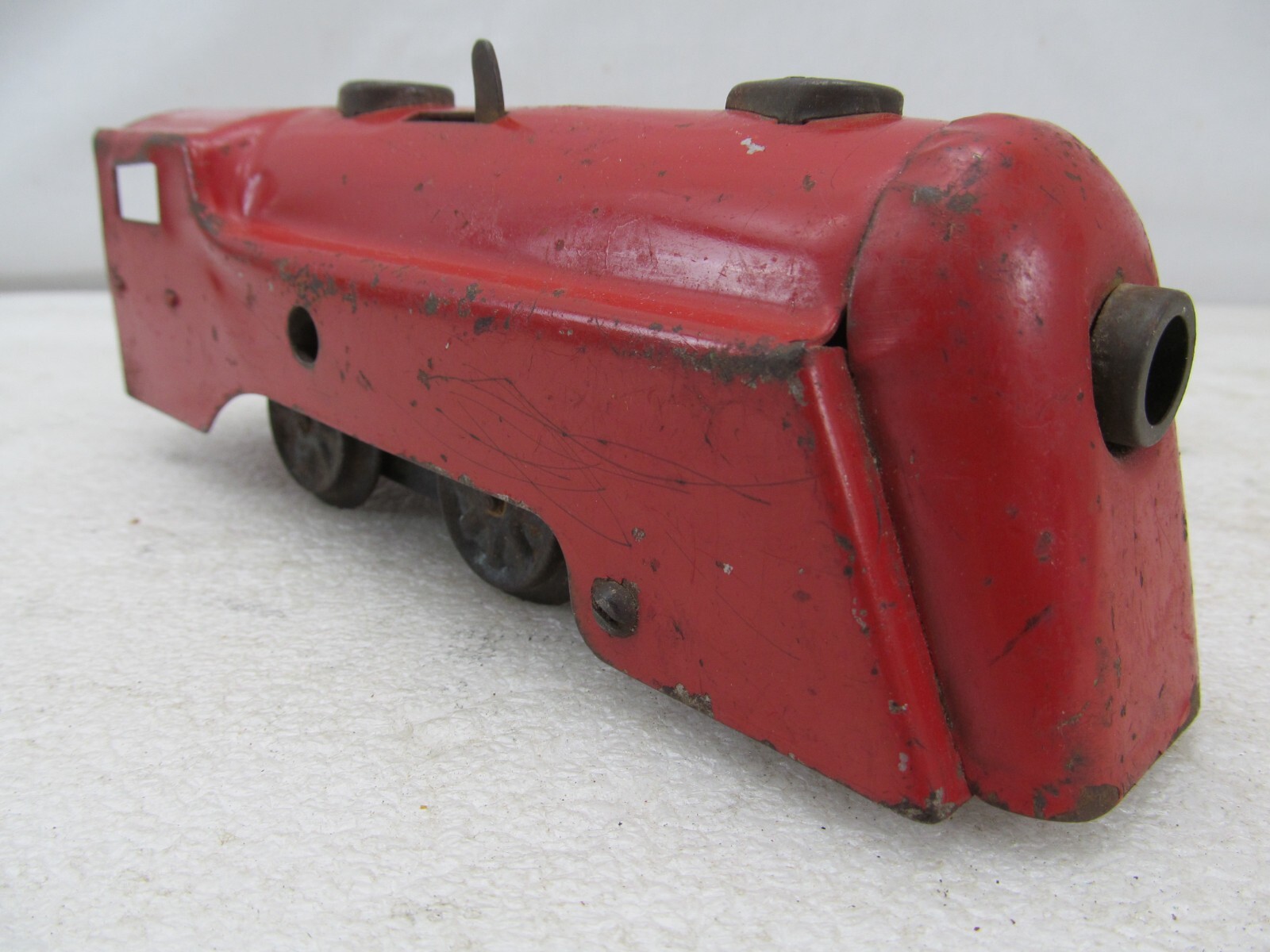 Marx Trains Prewar Red Commodore Vanderbilt Wind Up Steam Locomotive ...