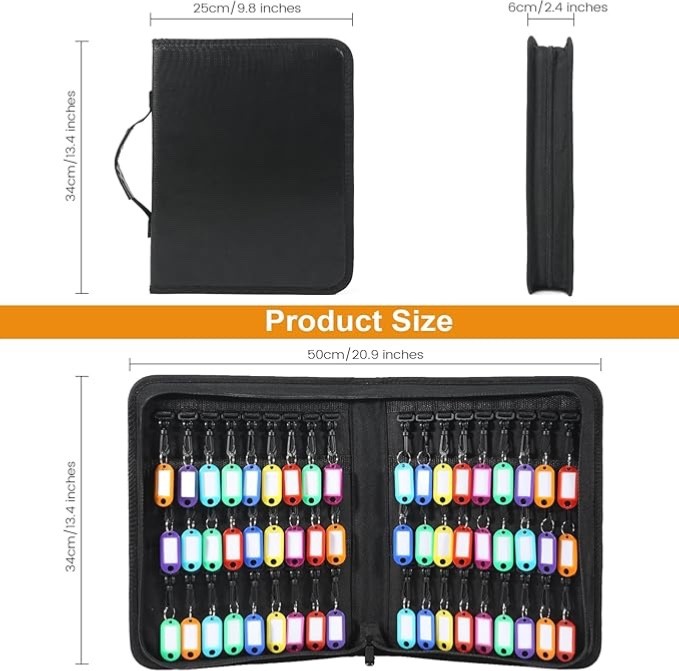 Portable Zippered Key Case, Portable Key Organizer with Handle ...