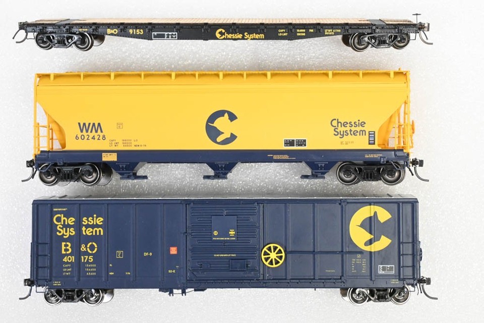 Chessie B&O 9153 401175 WM 602428 Hopper Flat Box Car Lot 3x HO | eBay