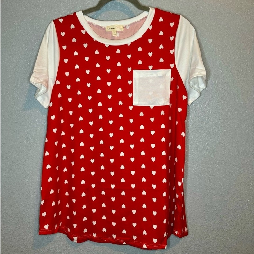 Perfect Peach Women's Heart Casual Top | Sz S NWOT | eBay