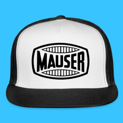 Mauser Guns Firearms Symbol Black Adjustable Trucker Hat Cap Adult Size ...