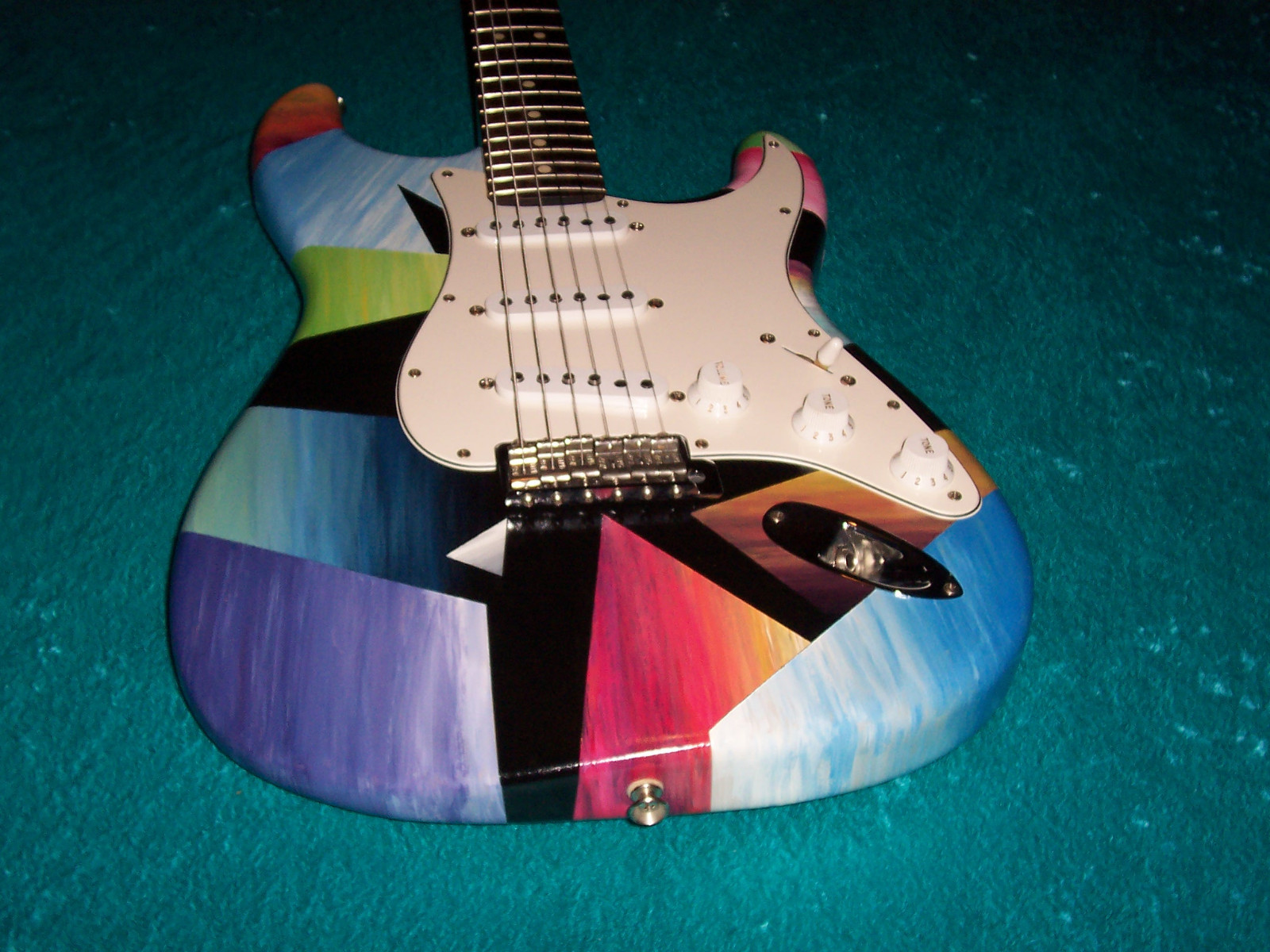 Fantastic Fender Strat Stratocaster USA american hand painted standard ...