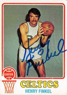 Henry Finkel autographed basketball card (Boston Celtics) 1973 Topps ...