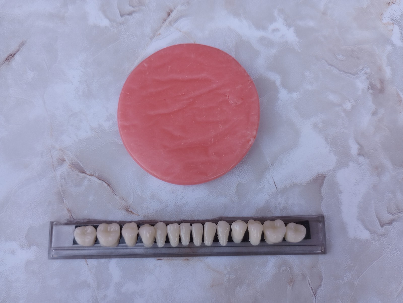 DIY Denture Kit Resin Lower Loose Teeth No Mold Pink Polymorph Gum ...