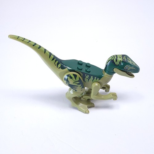 Lego Jurassic World Juniors Raptor Green Dinosaur Mini Figure building ...
